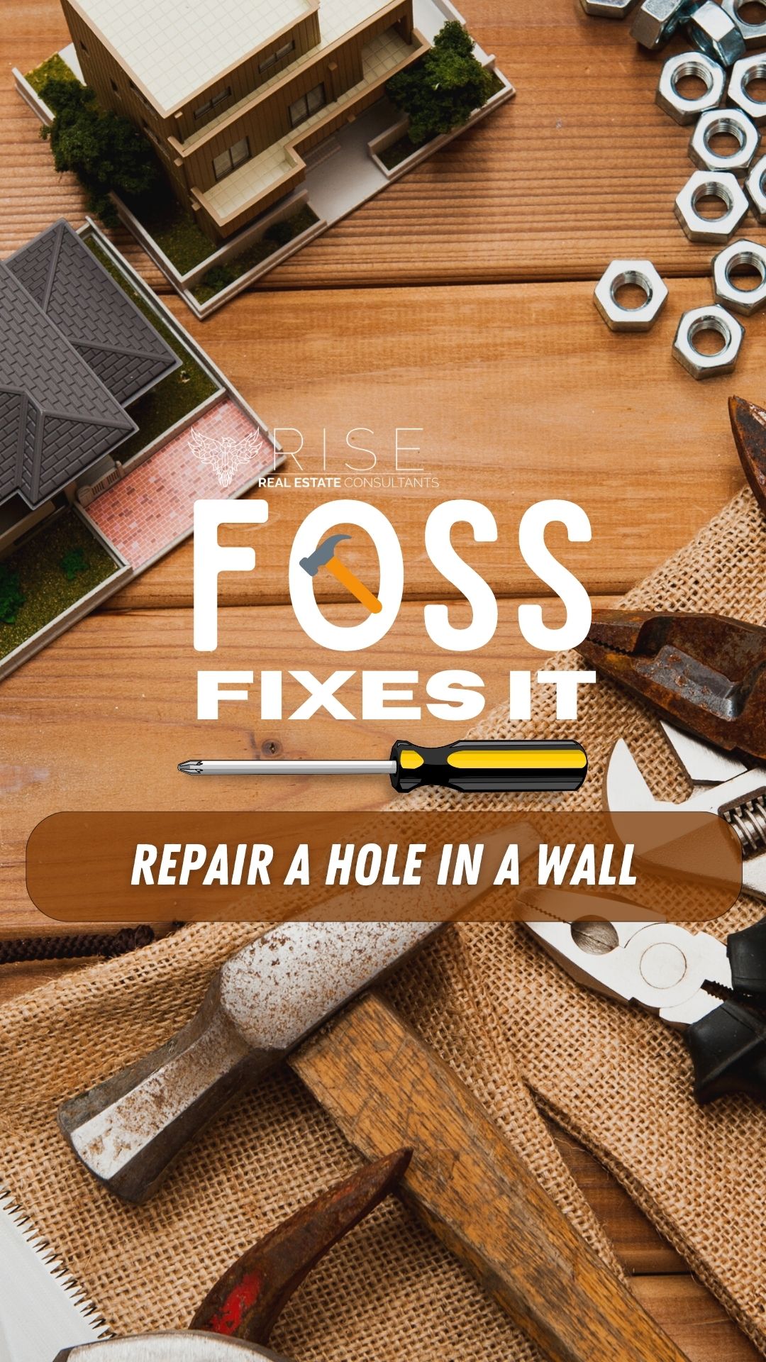 Foss Fixes it | How to repair a hole in the wall | RISE Real Estate ...